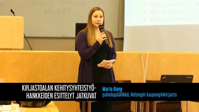 Maria Bang: Kokemuksia kirjastoalan kehitysyhteistyöhankkeista ...