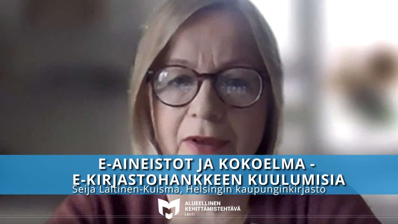 Seija Laitinen-Kuisma: E‑aineistot ja kokoelma... - Kirjastokaista