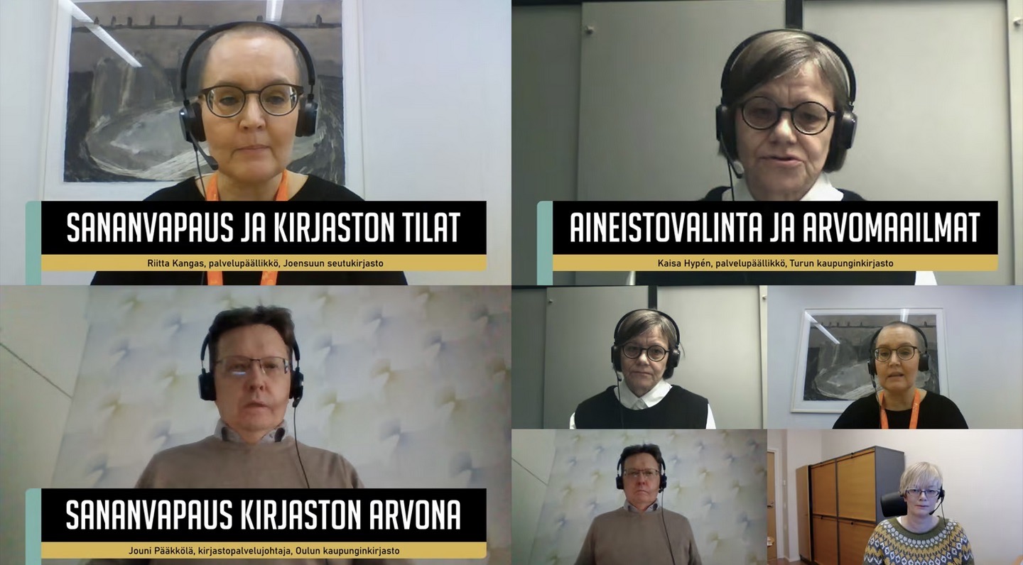 Riitta Kangas, Kaisa Hypén ja Jouni Pääkkölä: Näkökulmia sananvapauteen kirjastotyössä ...