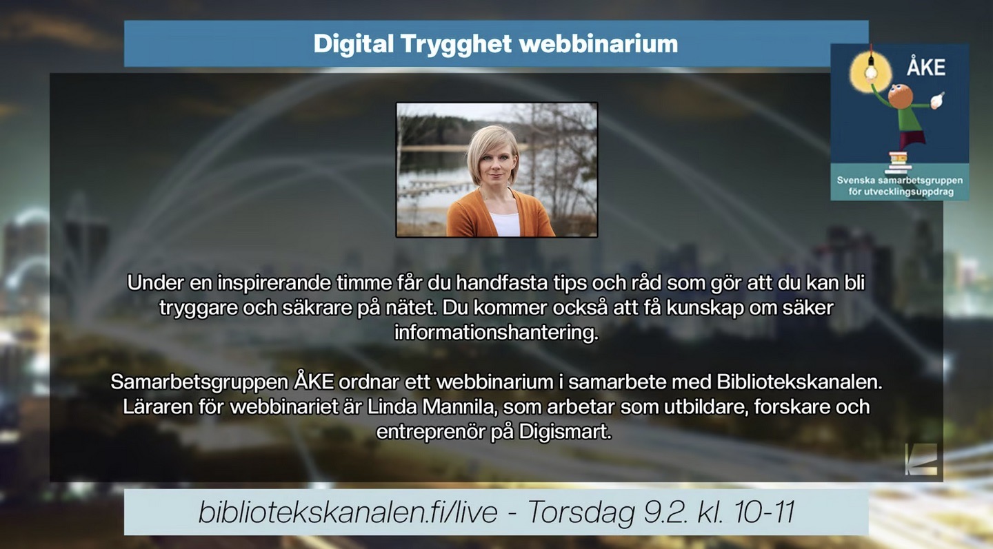 Linda Mannila: Digital Trygghet - Kirjastokaista